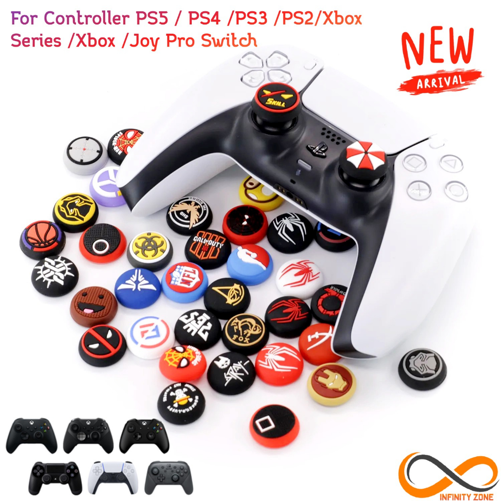 [1อัน] ลายใหม่ล่าสุด‼️ ซิลิโคนหุ้มปุ่มอนาลอคจอย PS5 /PS4 /PS3 /PS2 ...