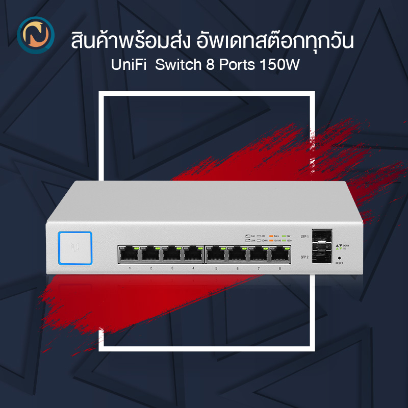 Ubiquiti UniFi Switch Gen1 POE 8 Gigabit RJ45 Port POE budget 150w (US ...