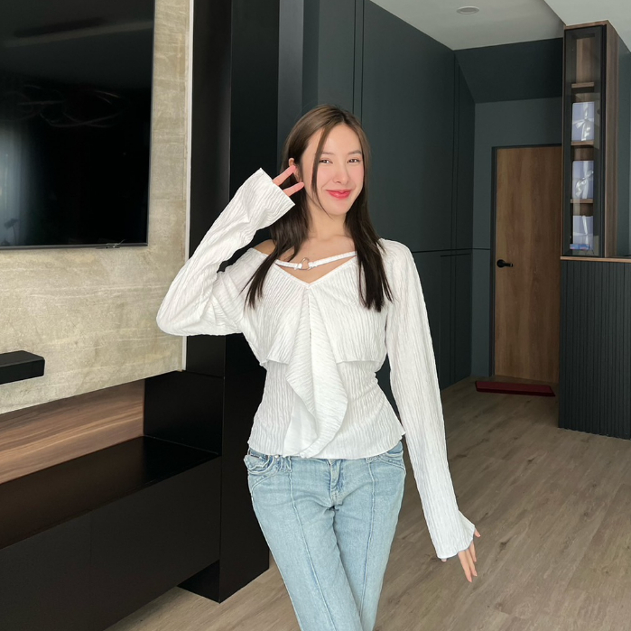 faris top ฟาริสท็อป ผ้าtoffy | Shopee Thailand