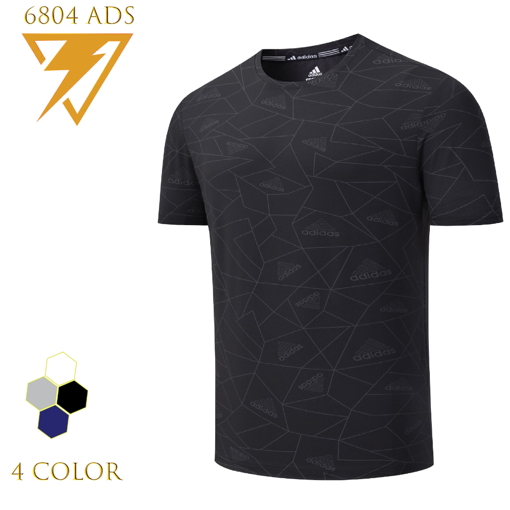 NEW ADS 6804 เสื้อกีฬาแขนสั้น เสื้อออกกำลังกาย | Shopee Thailand