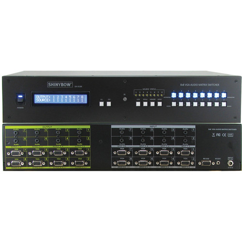 Shinybow 8x8 VGA and Stereo Analog Audio Matrix Routing Switcher ...