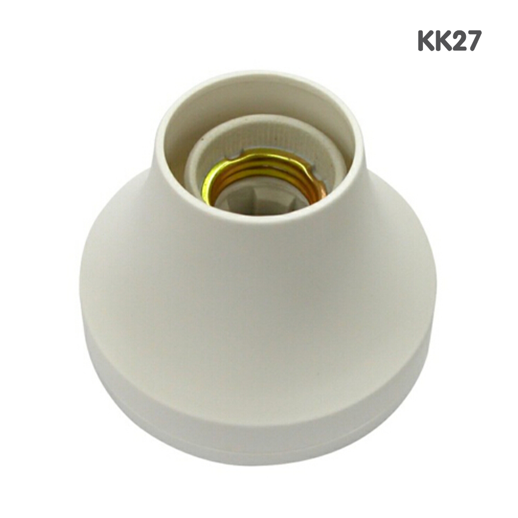 (ส่งยกลัง) BEC แป้นขั้วเกลียวพลาสติก รุ่น KK27 (20ชิ้น) / TT27 / YY27 สีขาว ขั้ว E27 แป้นกลียว ...