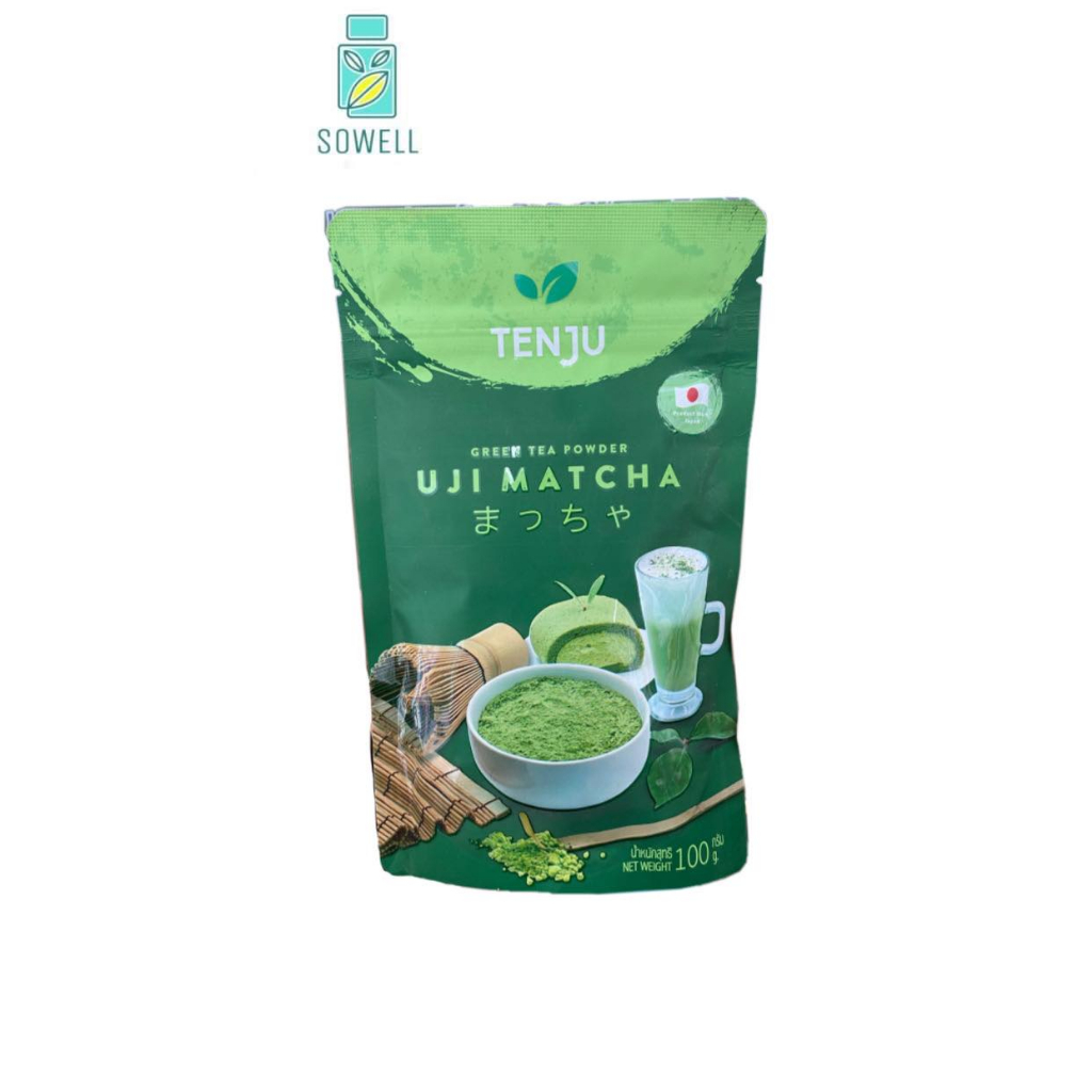 ผงชาเขียว มัทฉะ UJI แท้ 100%🍃 UJI Matcha Powder Tenju 100 g ผงมัทฉะ ...