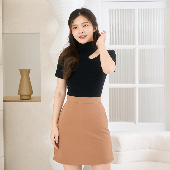 Pixie Skirt (Beige Cut) | Shopee Thailand