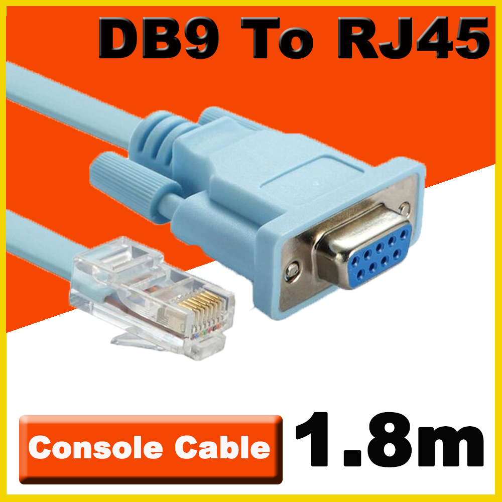 1.8m DB9P Console Cable RJ45 Ethernet To RS232 DB9 Port Serial Routers Network Adapter Cable For ...