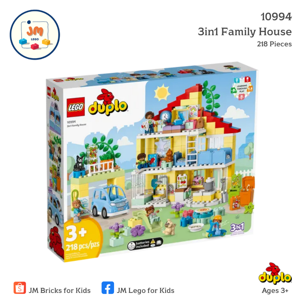 LEGO Duplo 10994 3in1 Family House (218 Pieces) สำหรับเด็กอายุ 3 ปีขึ้น ...