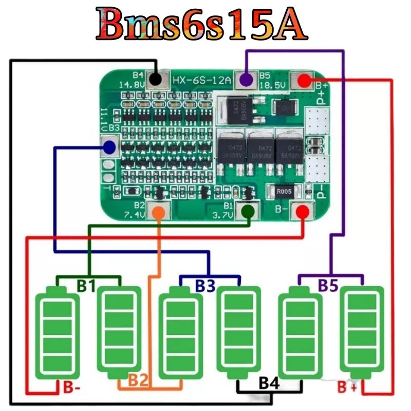 1S 2S 3S 4S 5S Li-lon 18650 PCB BMS โมดูลอิเล็กทรอนิกส์bms 3s bms 4s bms 6s bms 5 s bms4s12v ...