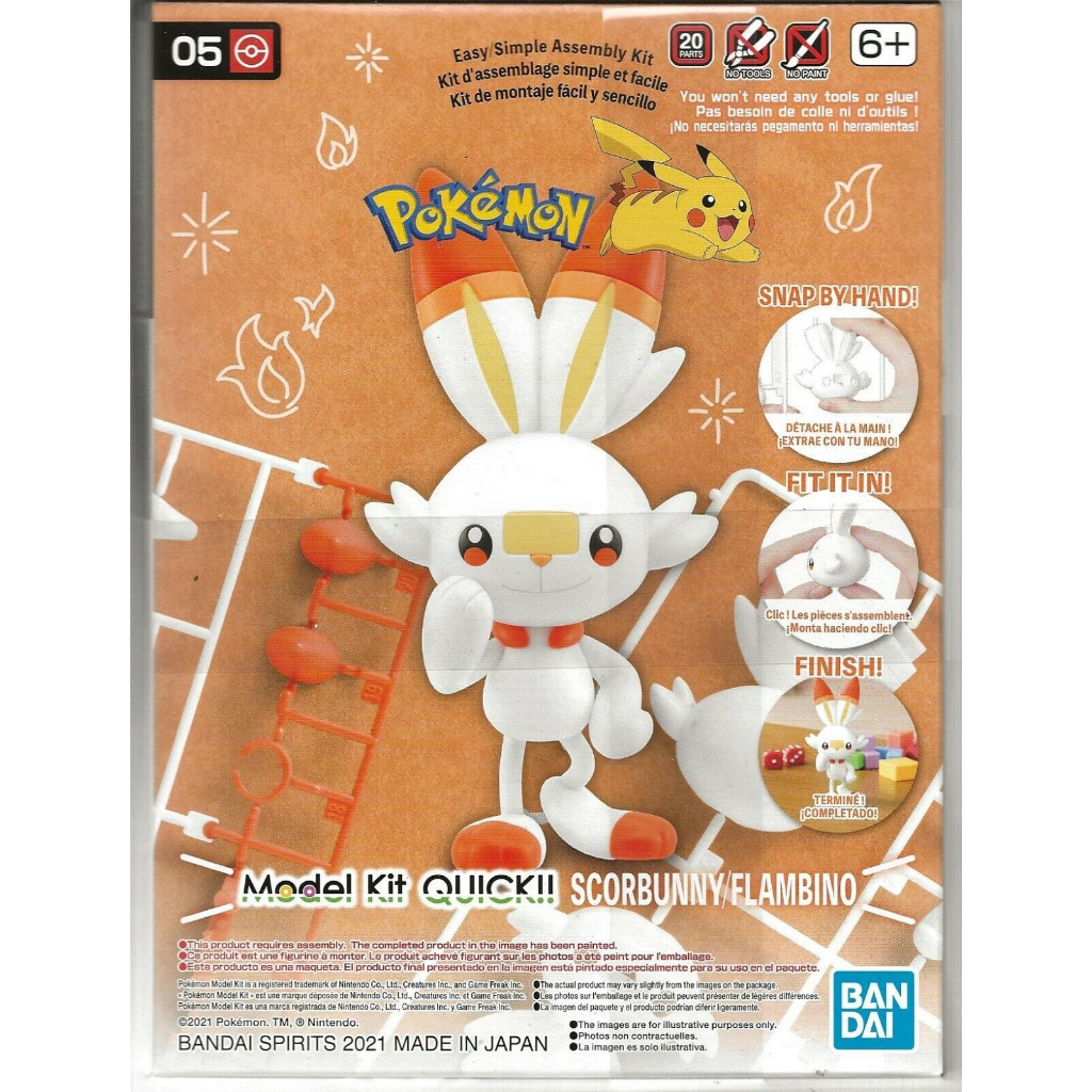 Bandai POKEMON Model Kit SCORBUNNY | Shopee Thailand