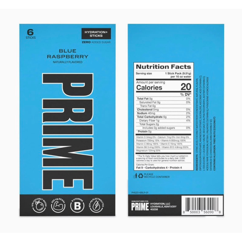 Prime Blueraspberry ( ไพร์ม Blue Raspberry ) | Shopee Thailand