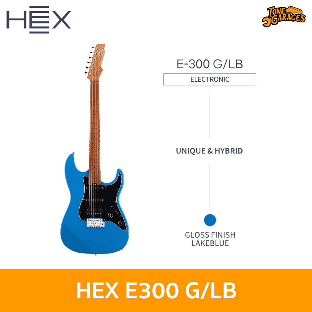 HEX E300 Electric Guitar with Gigbag กีต้าร์ไฟฟ้า แถมฟรี Gigbag ...