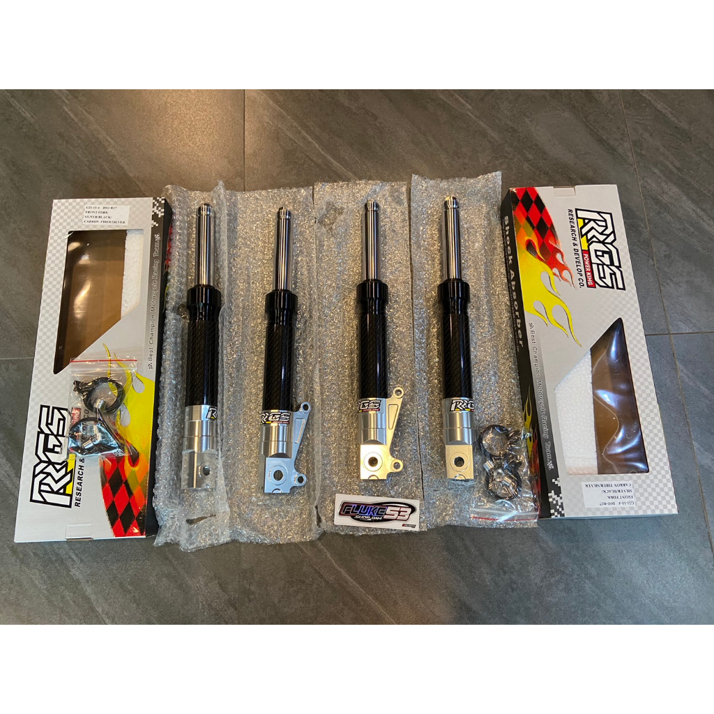 กระบอกโช๊คหน้าแต่ง RRGS CNC ลายCarbon สำหรับ Honda Lead4V / Grandfilano | Shopee Thailand
