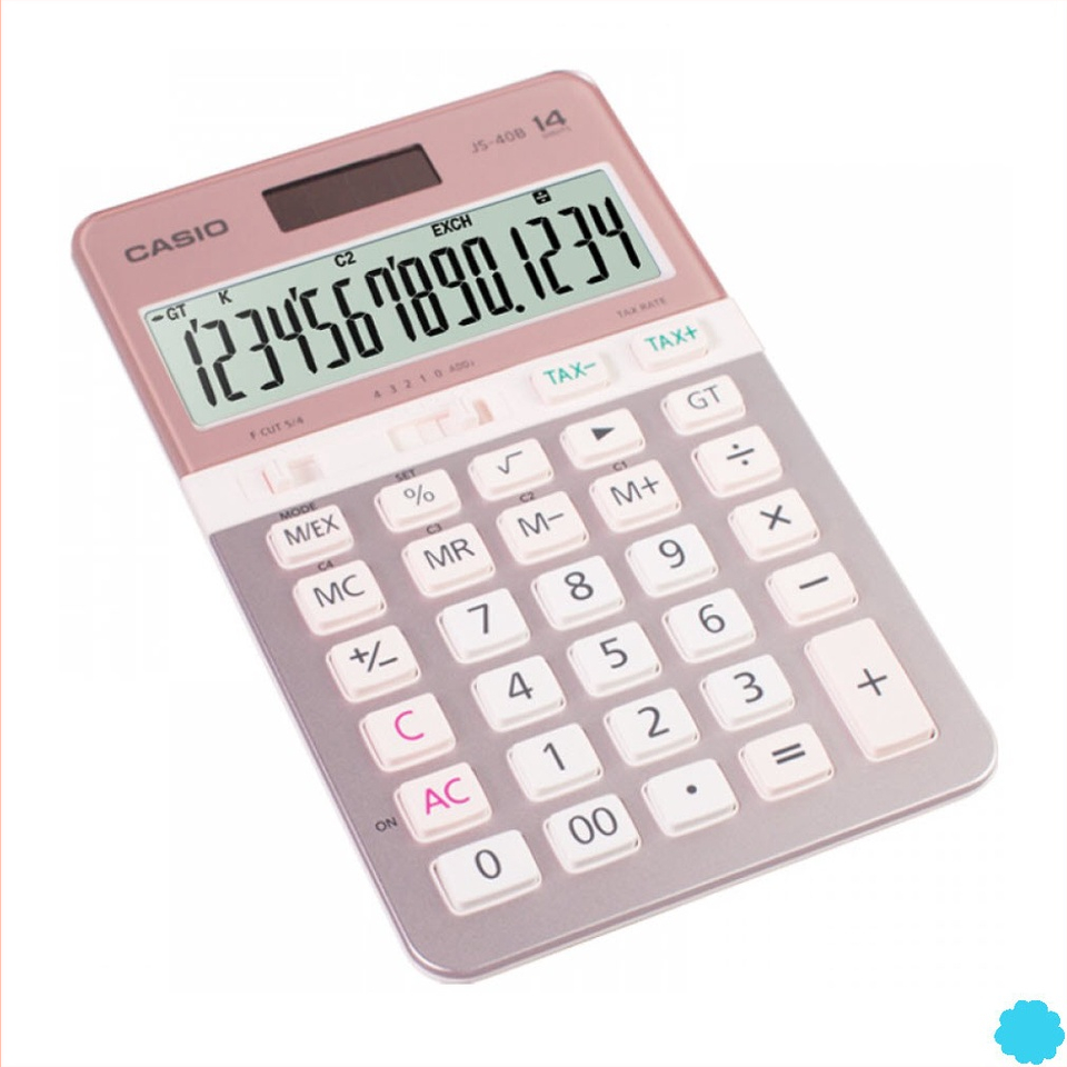 JS-40B-PK สีชมพู เครื่องคิดเลข Casio 14 หลัก ของแท้ ของใหม่ ประกันศูนย์ | Shopee Thailand