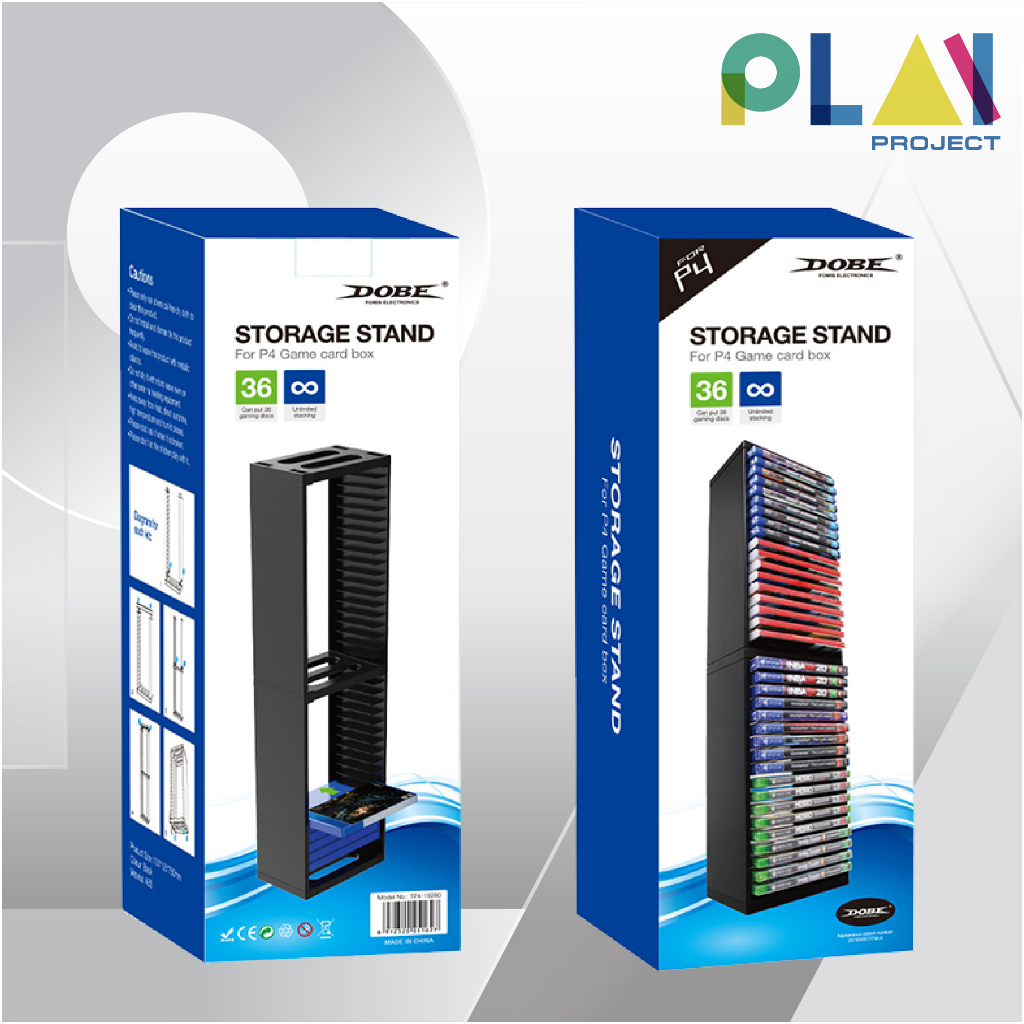 แท่นวางแผ่นเกม [36 แผ่น] Dobe PS4 PS5 Switch Xbox Storage Stand [Card ...