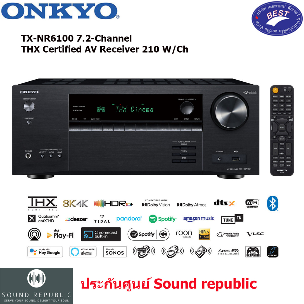 Onkyo TX-NR6100 7.2-Channel THX Certified AV Receiver | Shopee Thailand