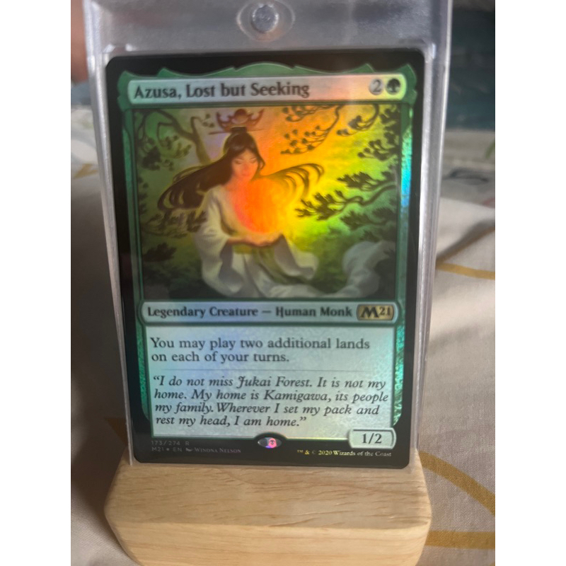 การ์ด MTG Azusa, Lost But Seeking Foil Green Magic the gathering EDH ...