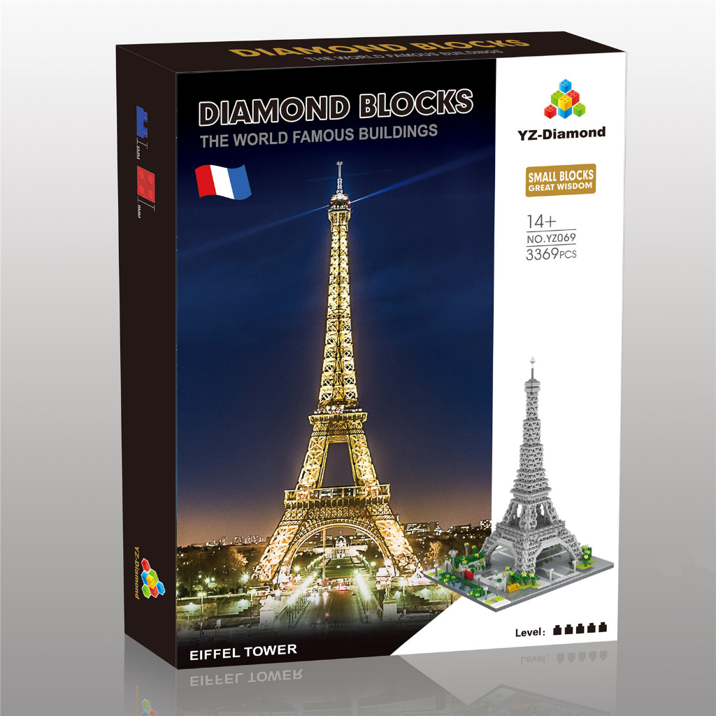 ตัวต่อนาโนไมโครบล๊อค YZ 069 ชุดหอไอเฟล Eiffel Tower จำนวน 3369 ชิ้น-ของขวัญ ของเล่น ของสะสม ...
