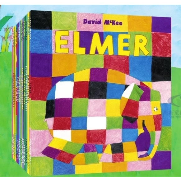 ชุดนิทาน Elmer 10 เล่ม การผจญภัยของช้างหลากสีกับการไปพจญภัยในสถานการณ์ ...