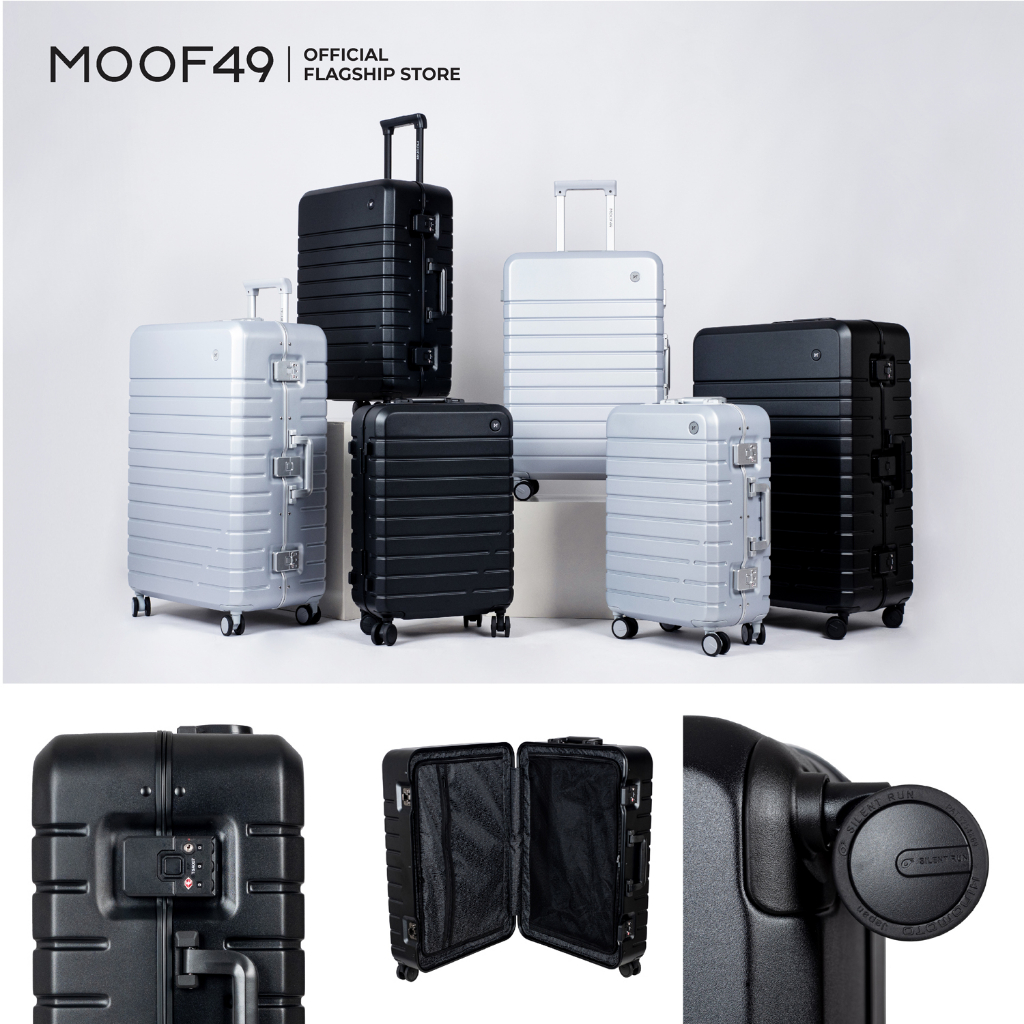 MOOF49 กระเป๋าเดินทางรุ่น AL Luggage ขนาด (20"/24"/28") โครงอลูมิเนียม วัสดุ PC100% อะไหล่คุณภาพ ...