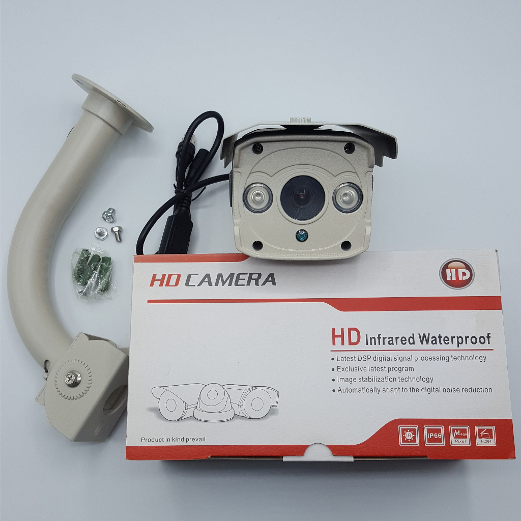 กล้องวงจรปิด DSP HD INFRARED WATERPROOF 3.6 mm 1.3 MP(เฉพาะตัวกล้อง+ขา ...