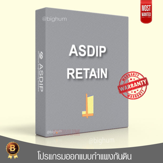 ASDIP RETAIN V.4 2023 โปรแกรม ออกแบบ กำแพงกันคิน | Shopee Thailand