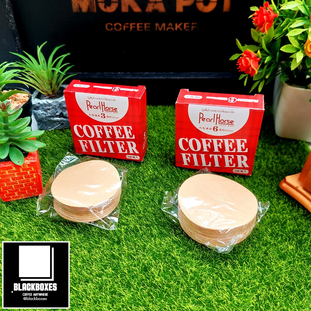 กระดาษกรองกาแฟวงกลม 100แผ่น แบบหนา สำหรับหม้อต้มกาแฟ Moka Pot Paper ...