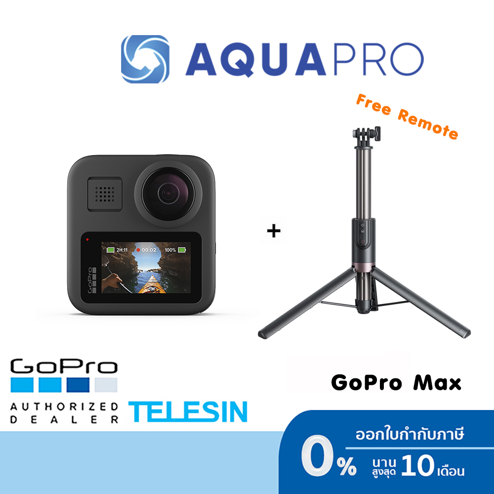 GOPRO MAX (360) + Telesin 1.3 m Bluetooth Remote Control Vlog Selfie ...