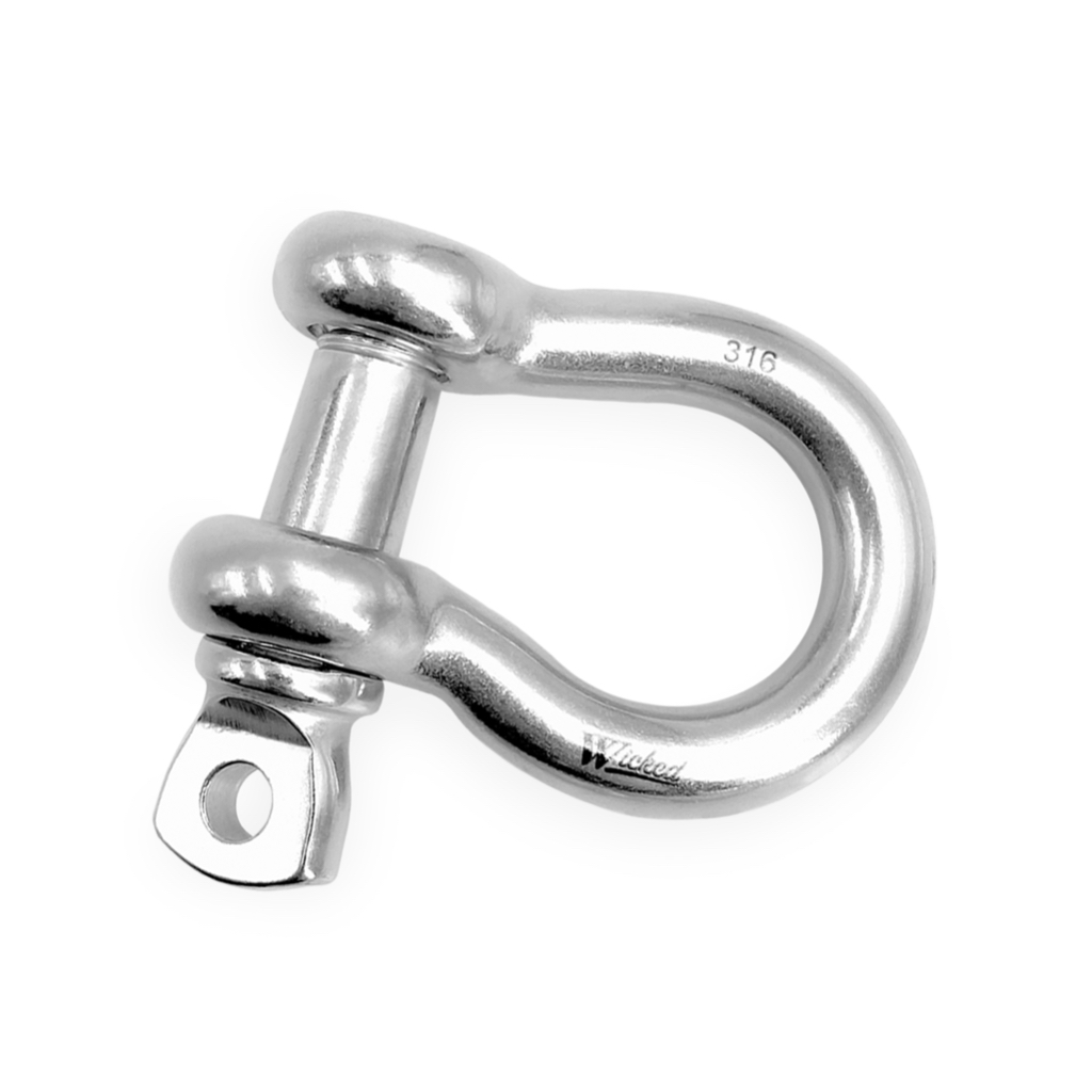 Wicked 316 Stainless Steel USA Bow Shackle Forged Steel with Oversized ...