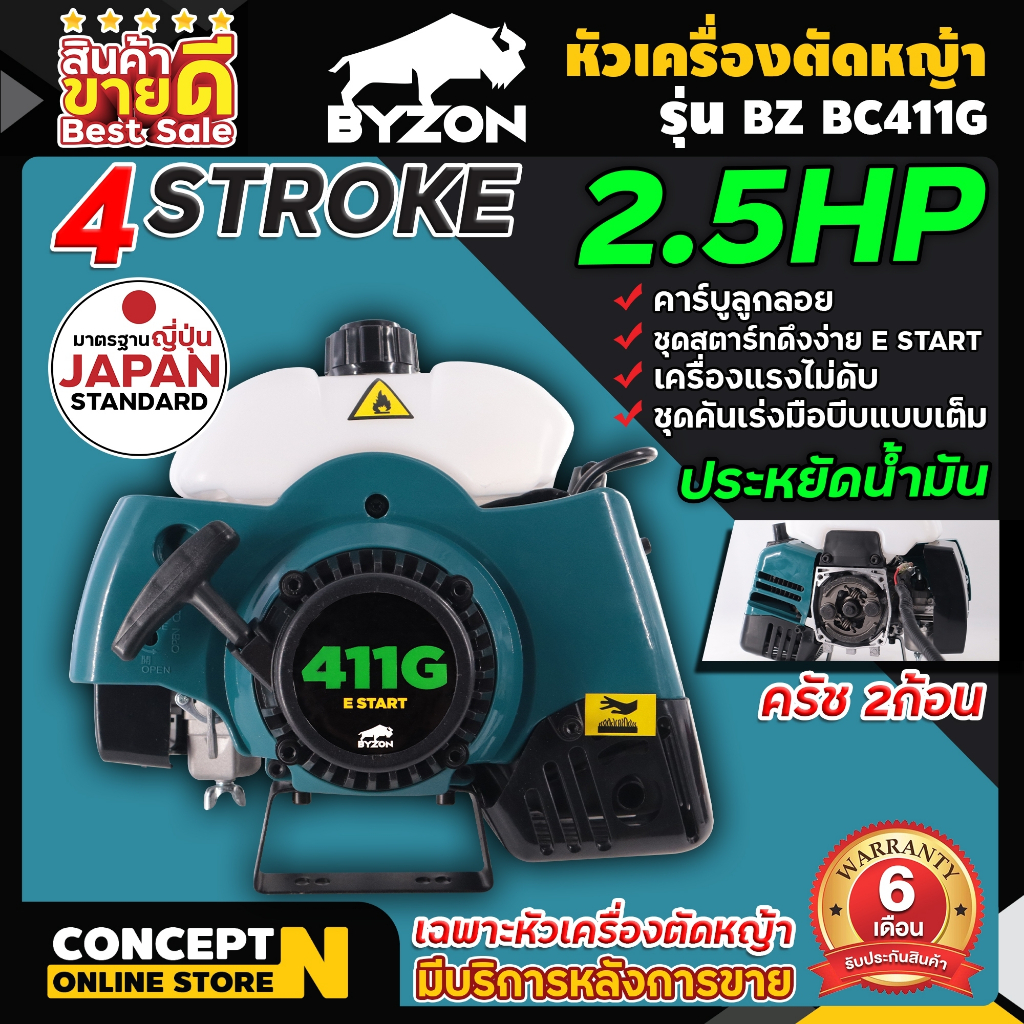 เครื่องตัดหญ้า สะพายบ่า 2 จังหวะ BYZON คออ่อน สตาร์ทง่าย แถมฟรีใบมีด ประกัน 3 เดือน เครื่องตัด ...