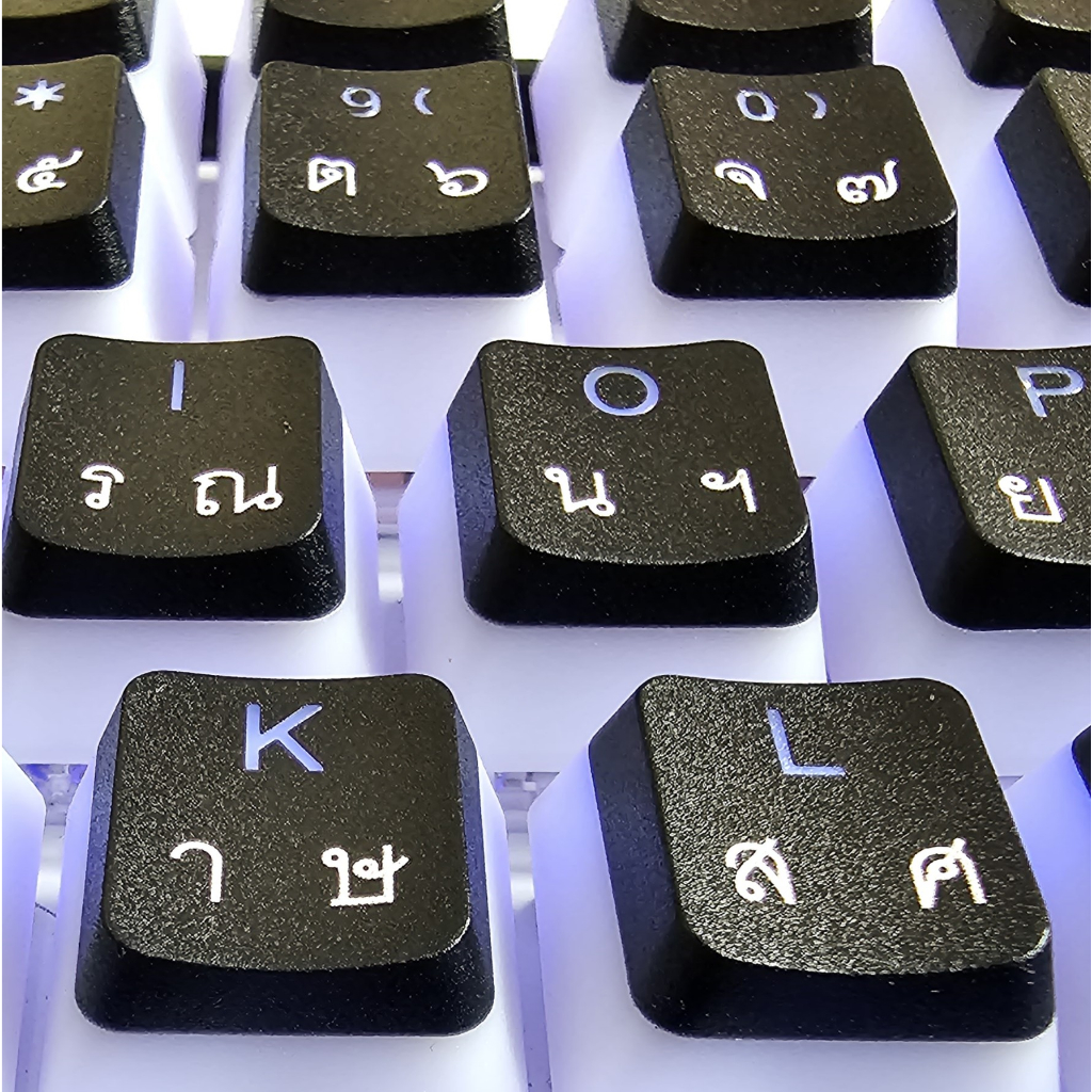[Thai Keycaps] Pudding Keycap 129 Set ปุ่มคีย์แคปพุดดิ้ง ภาษาไทย PBT ...
