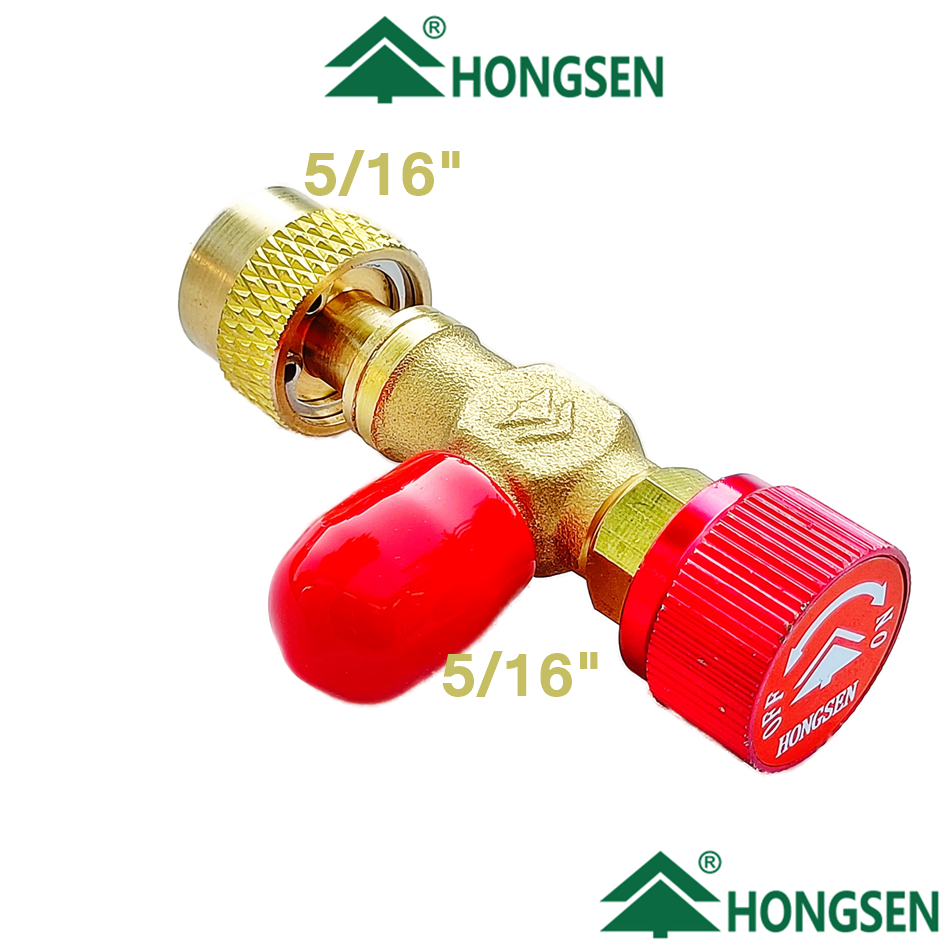 Hongsen Control Valve ปิด-เปิด ชาร์จน้ำยาแอร์ 5/16" X 5/16" ป้องกัน ...