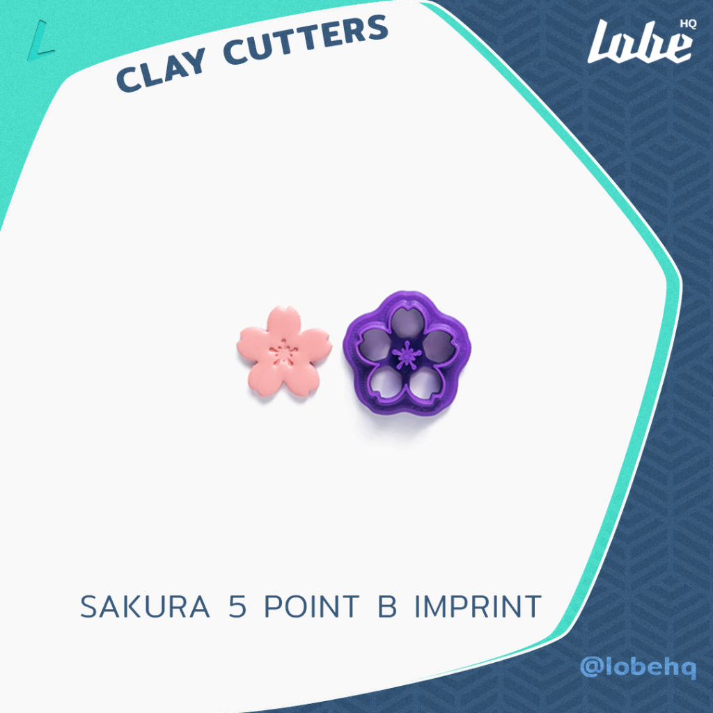 Sakura Five Point B Imprint Clay Cutter/ Clay Tools/ แม่พิมพ์กดดิน ...