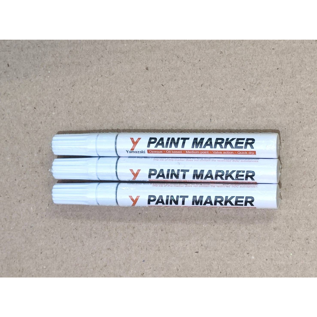 Yamazaki ปากกาเพนท์ Paint marker ปากกาเขียนเหล็ก พลาสติก ไม้ ยาง แก้ว ...