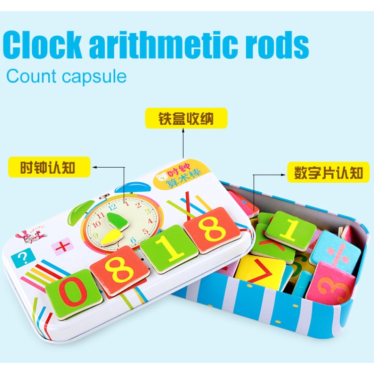 Magnetic Clock Arithmetic Rods สอนเลข นับจำนวน นาฬิกา สื่อการสอน ...