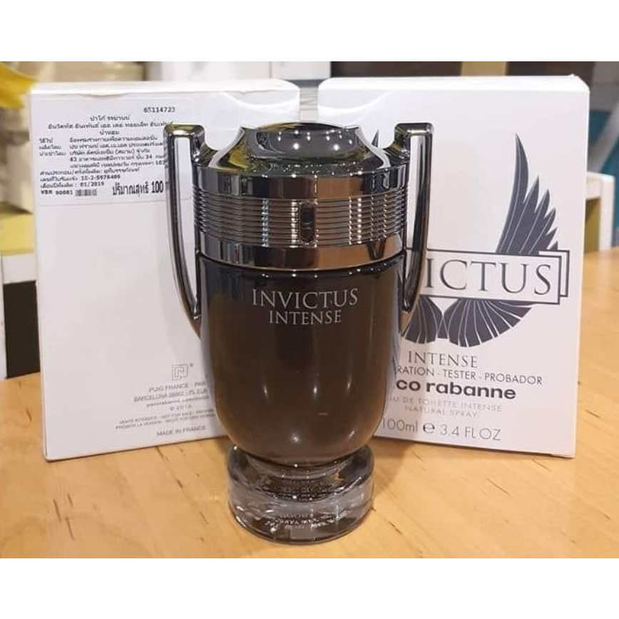 ของแท้!!! Paco Rabanne Invictus Intense EDT for men 100ml Tester box ...