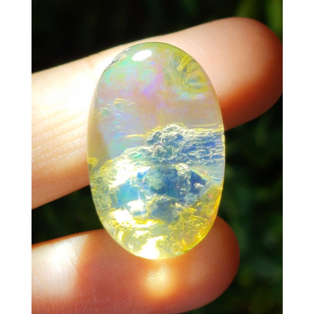 พลอย ไวท์ โอปอล White Opal 42.71 กะรัต (Cts.) พลอยแท้ อัญมณีมงคลประจํ ...