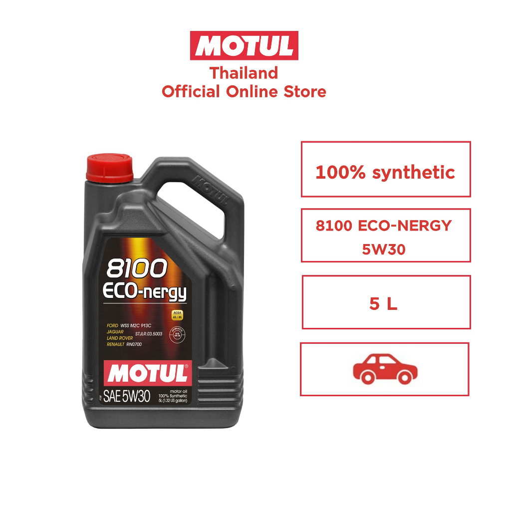 โมตุล น้ำมันเครื่องสังเคราะห์แท้ 100% Motul 8100 ECO-NERGY 5W30 5L ...