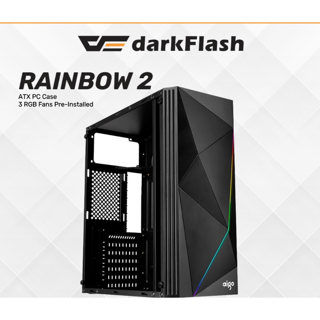 (ATX (NP) CASE Darkflash Aigo Rainbow 1 /Rainbow 2 /Rainbow 6 /DK 300 ...