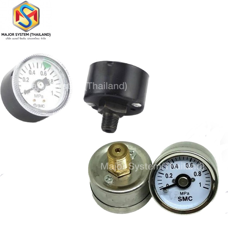 SMC G36-10-01, G33-10-01, G46-10-01, G46-10-02, G43-10-01, G46-10-02 เกจวัดแรงดันลมเกลียวออกหลัง ...