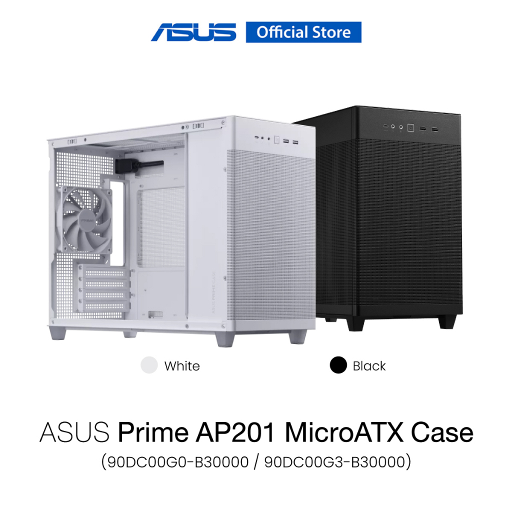 ASUS Prime AP201 MicroATX Casewith tool-free side panels and a quasi ...