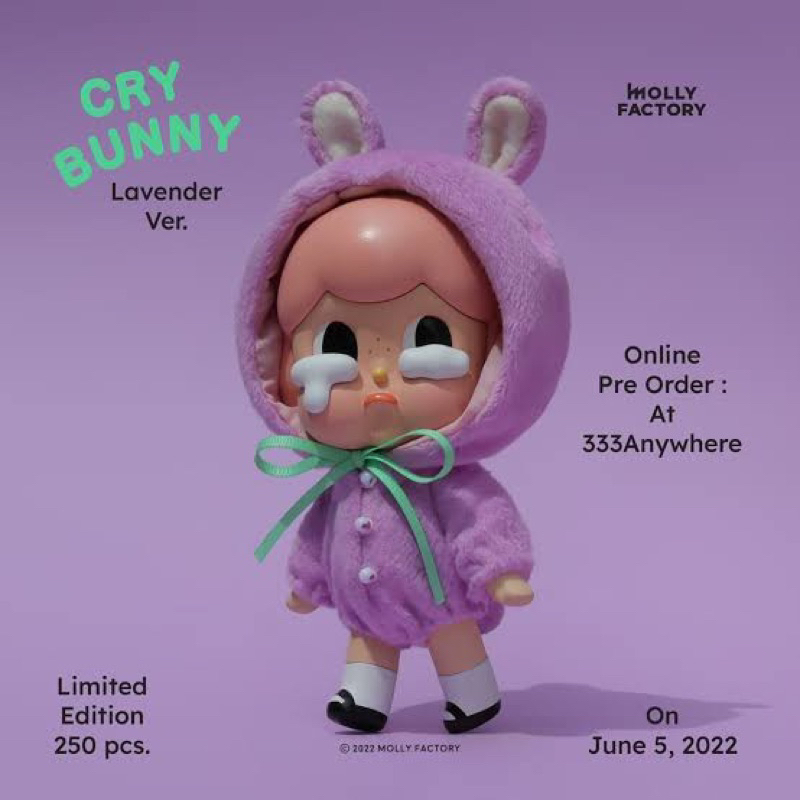 [พร้อมส่ง] Molly Factory Crybaby Crybunny – Lavender Version | Shopee ...
