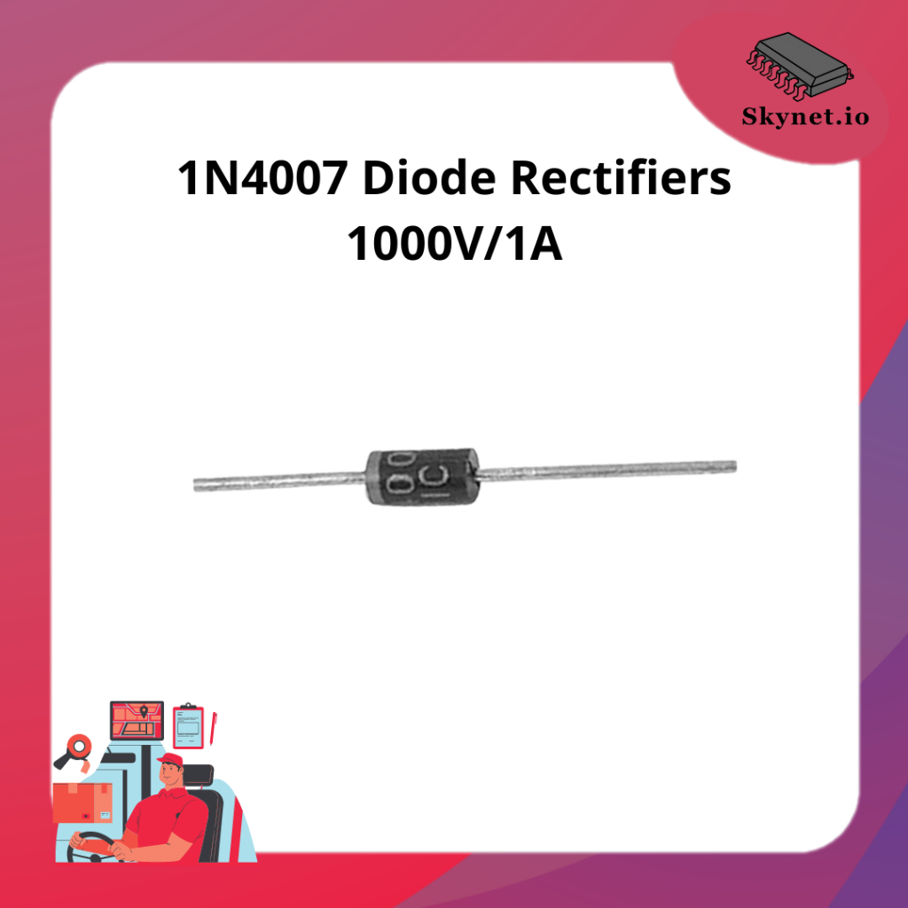 (10 pcs) 1N4007 Diode Rectifiers 1000V/1A (45mm) | Shopee Thailand