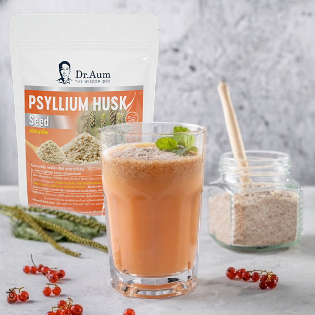 Dr.Aum ไซเลี่ยม ฮัคส์ (ชนิดเกล็ด) Psyllium Husk (Seed type) ขนาด 90 กรัม | Shopee Thailand