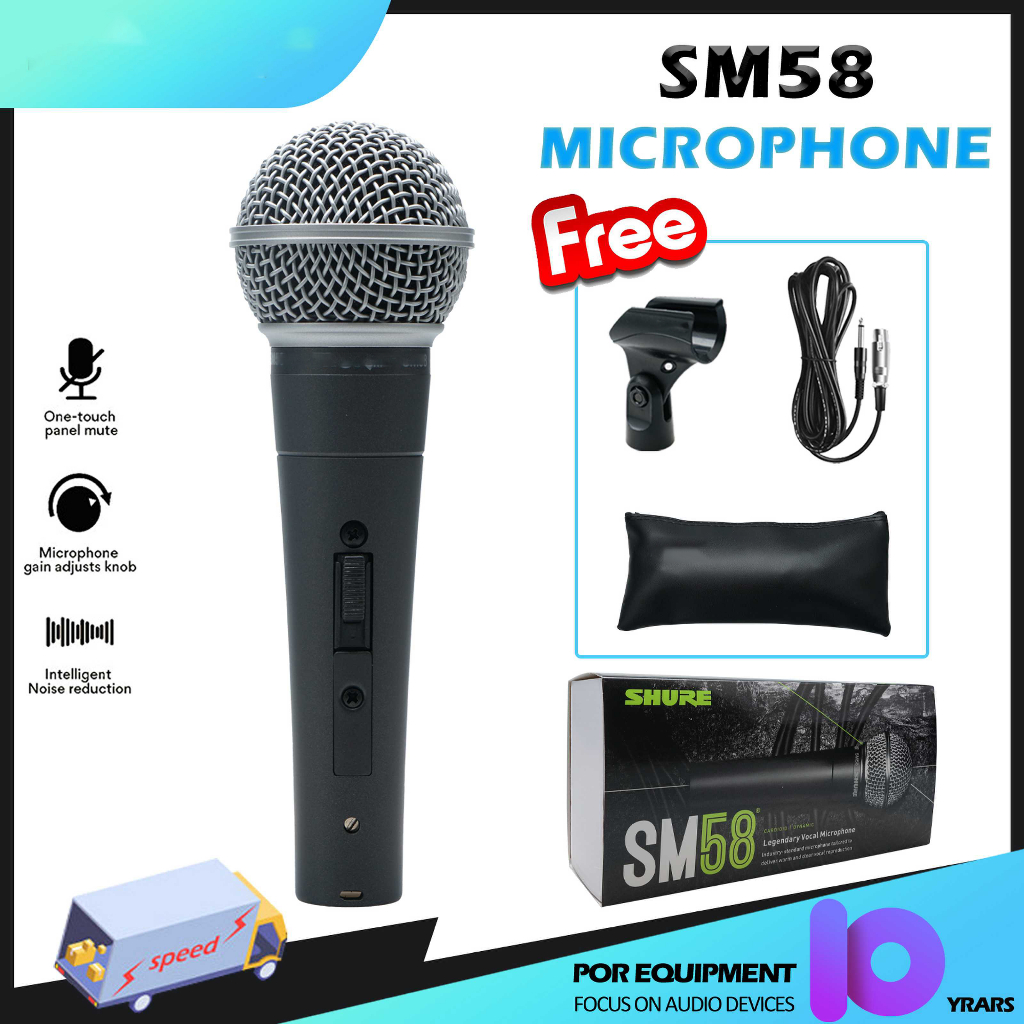 BETA-58AWired Microphone ต้นฉบับ ไมโครโฟนแบบมีสาย Dynamic Microphone ...