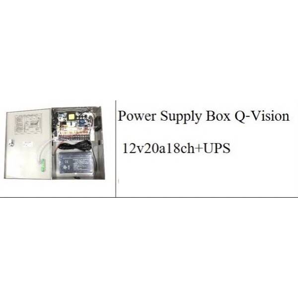 Power Supply Box Q-Vision 12v20a18ch+UPSยี่ห้อQoolis | Shopee Thailand
