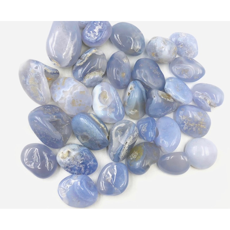1 pc Natural Blue Lace Agate 2-3 cm Polished Tumble Stone / Top High ...