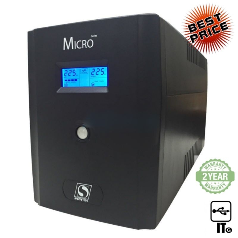 UPS SUN Micro (LCD) 'By CKT' อุปกรณ์สำรองจ่ายไฟ เครื่องสำรองไฟฟ้าที่มี ...