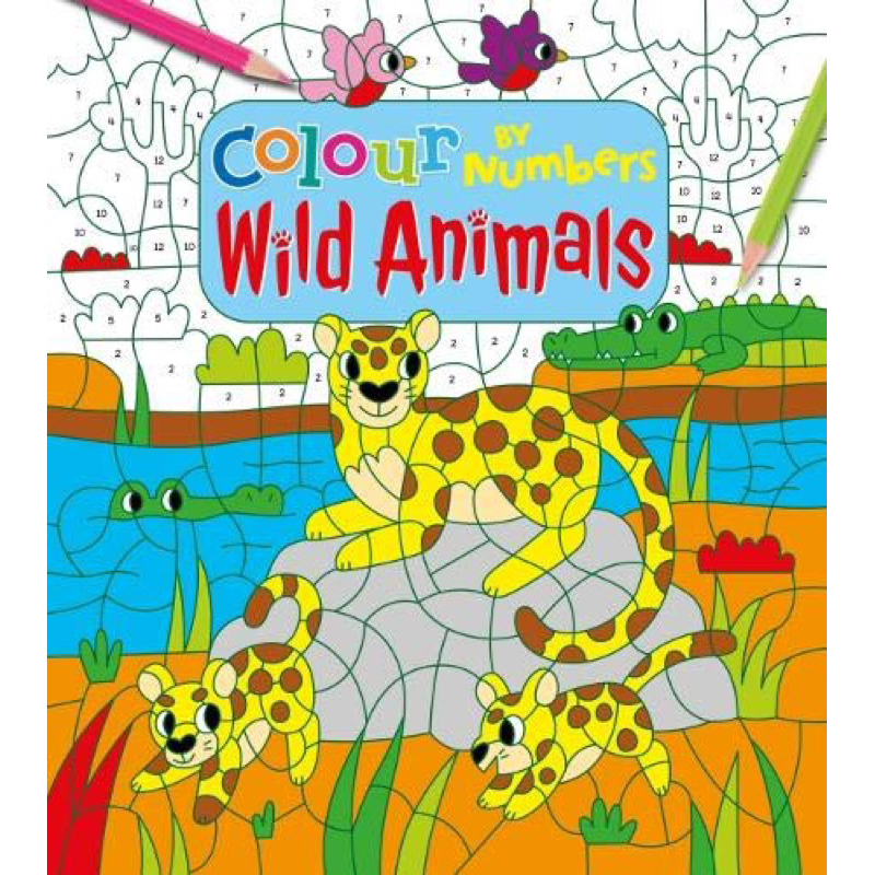 Colour by Numbers: Wild Animals ระบายสีตามตัวเลข: สัตว์ป่า | Shopee ...