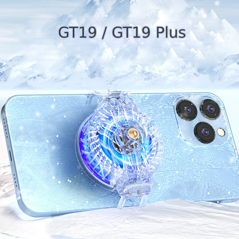 GT19 พัดลมมือถือ ใส่ขาตั้งกล้องได้ โปร่งใส สวยงาม พัดลมระบายความร้อนตอน ...
