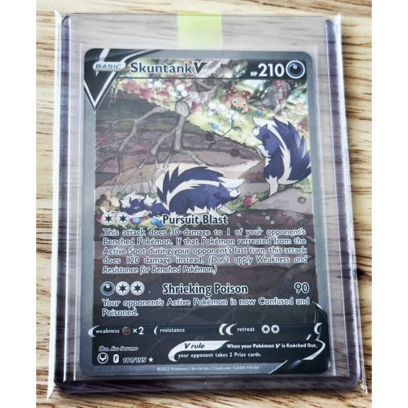 [การ์ดโปเกมอนลิขสิทธิ์แท้ EN] Skuntank V Alternate Art Rare 181/195 - Silver Tempest | Shopee ...