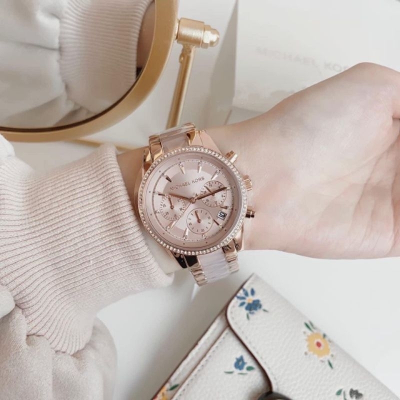 💜⌚นาฬิกา 𝐌𝐈𝐂𝐇𝐀𝐄𝐋 𝐊𝐎𝐑𝐒 💯 % รุ่น #mk6307 ขนาด 37 มิล | Shopee Thailand